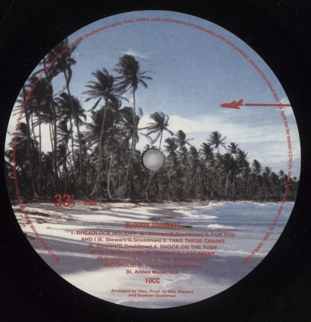 10cc Bloody Tourists Dutch Vinyl LP — RareVinyl.com