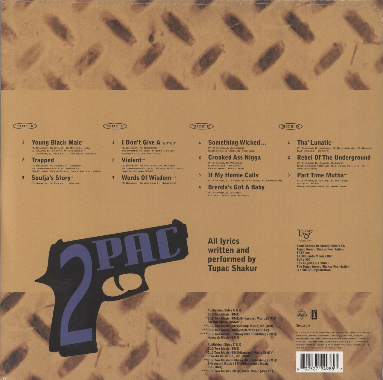 2Pac 2Pacalypse Now - 180gm - Sealed UK 2-LP vinyl set — RareVinyl.com