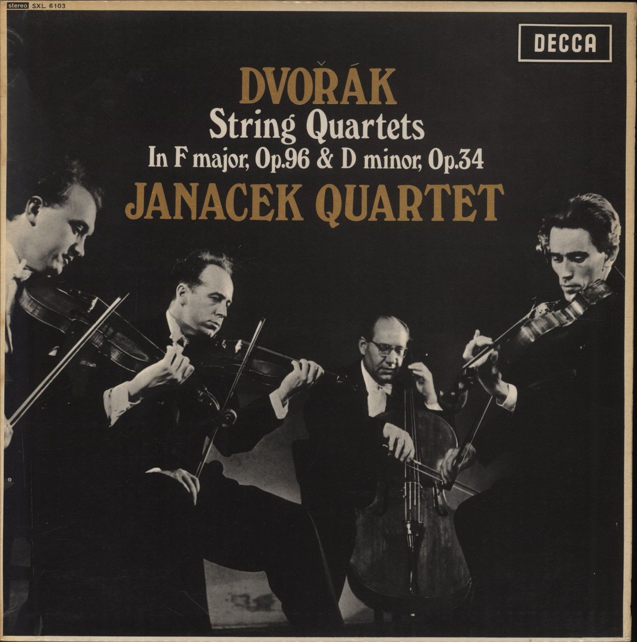 Antonín Dvorák String Quartets In F Major, Op. 96 & D Minor, Op. 34 UK — RareVinyl.com