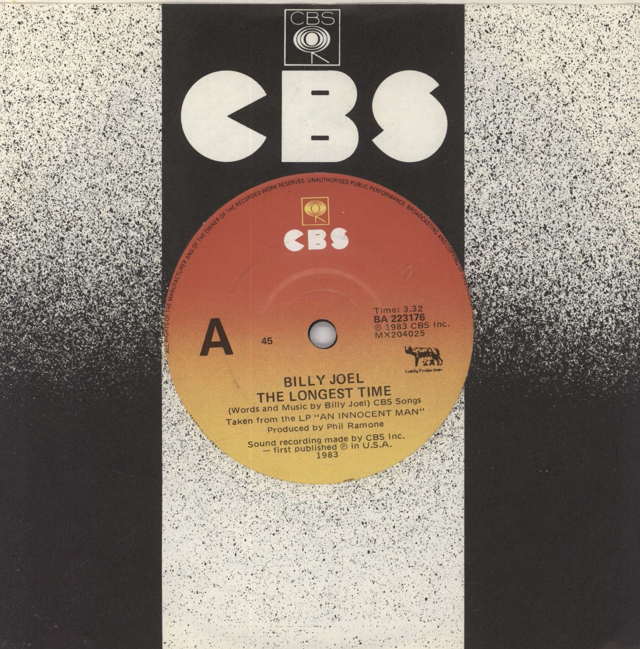 Billy Joel The Longest Time - Solid Australian 7" vinyl — RareVinyl.com