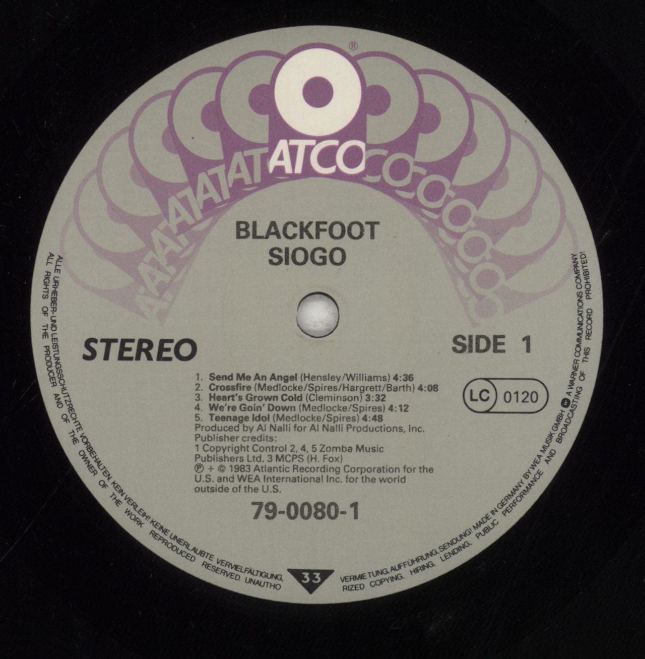 Blackfoot Siogo German Vinyl LP — RareVinyl.com