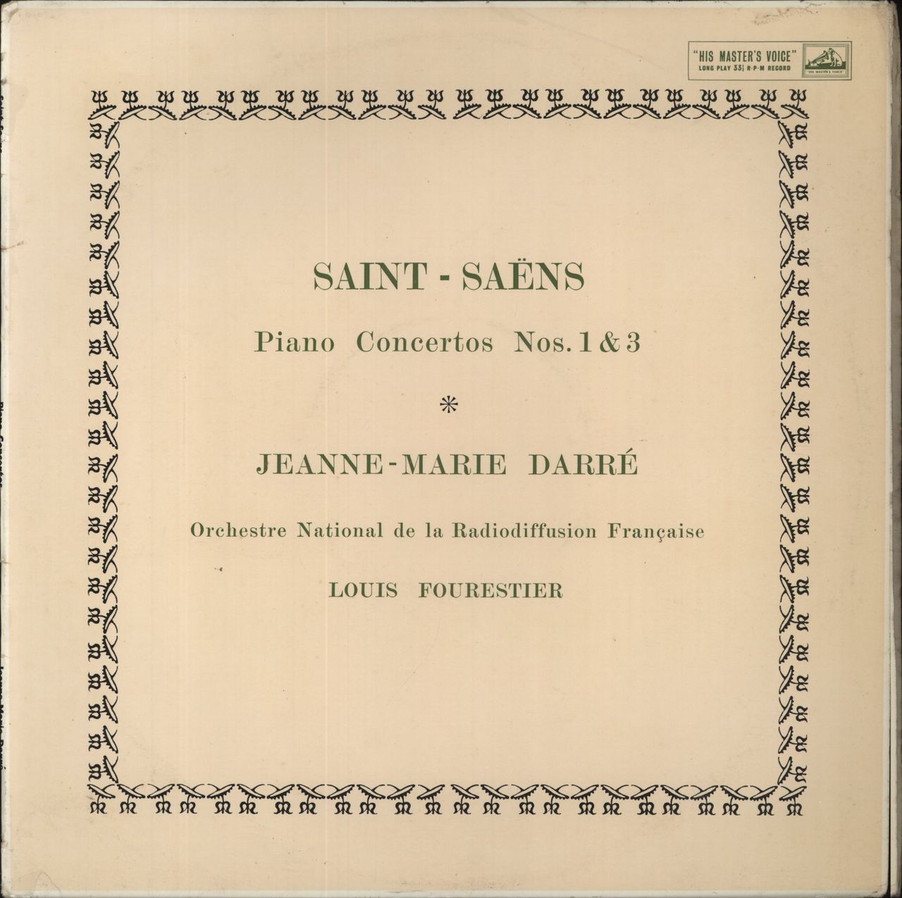 Camille Saint-Saëns Saint-Saëns: Piano Concertos Nos. 1 & 3 UK Vinyl L ...