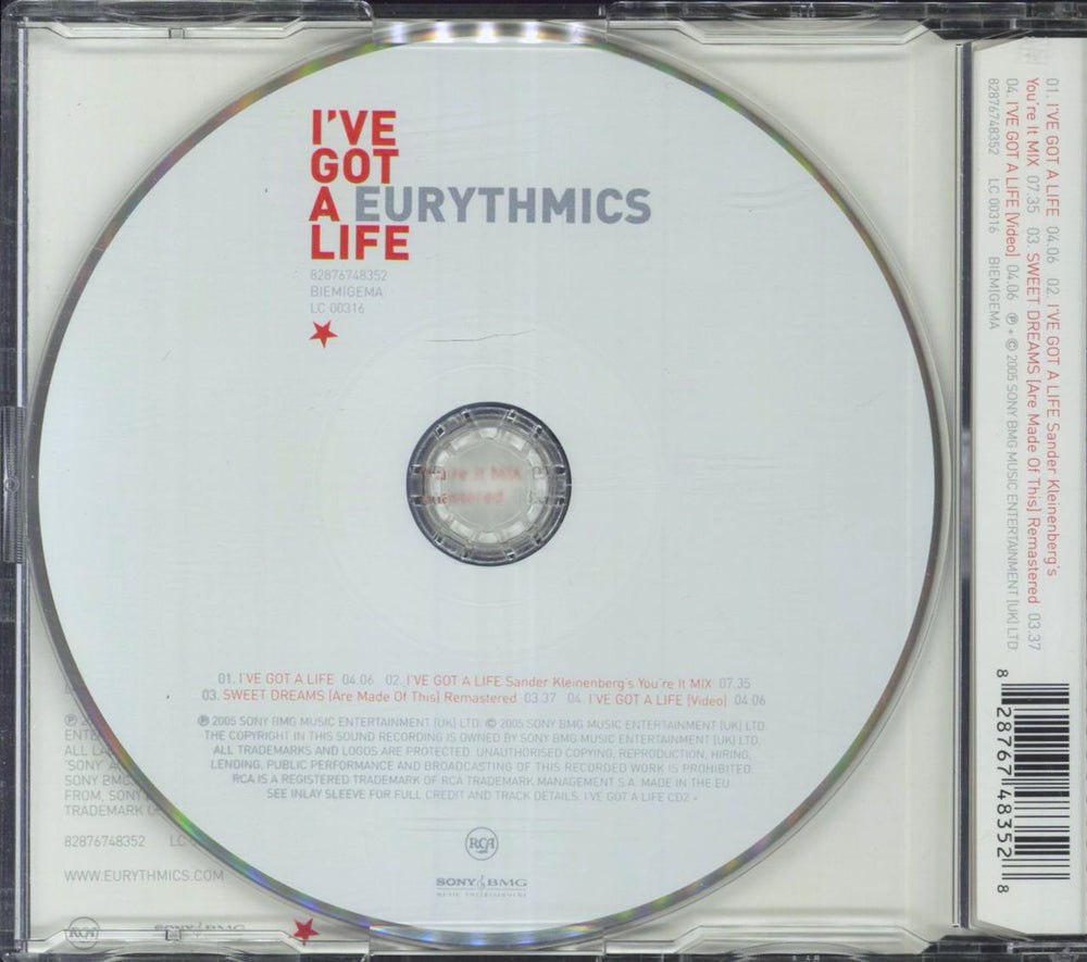 Eurythmics I've Got A Life UK 2-CD single set — RareVinyl.com