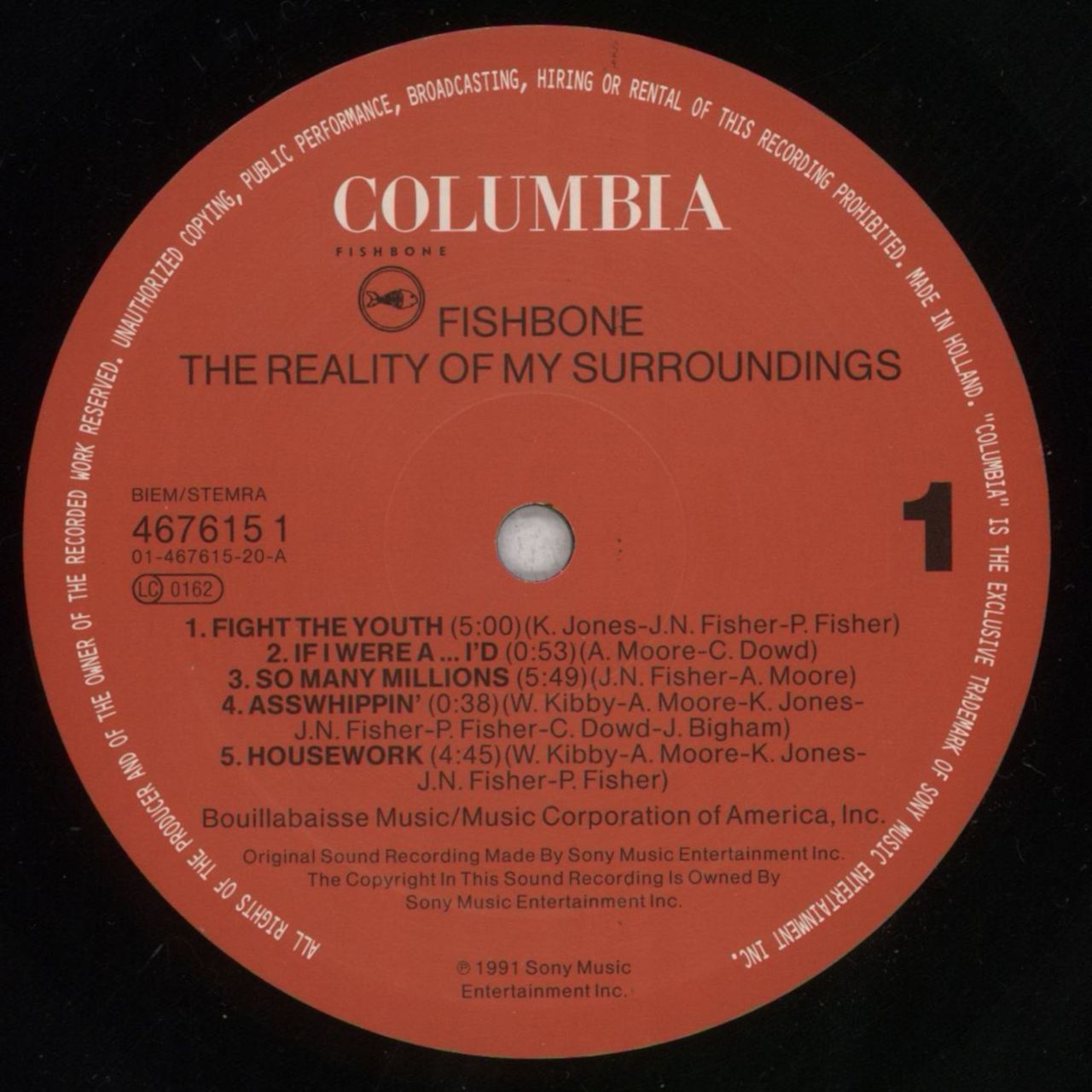Fishbone The Reality Of My Surroundings Dutch 2-LP vinyl set ...