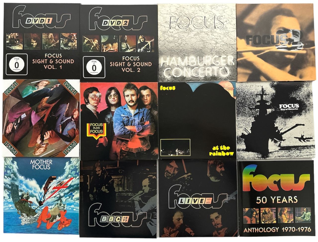 Focus 50 Years Anthology 1970-1976 [9CD/2DVD] UK Cd album box set — RareVinyl.com