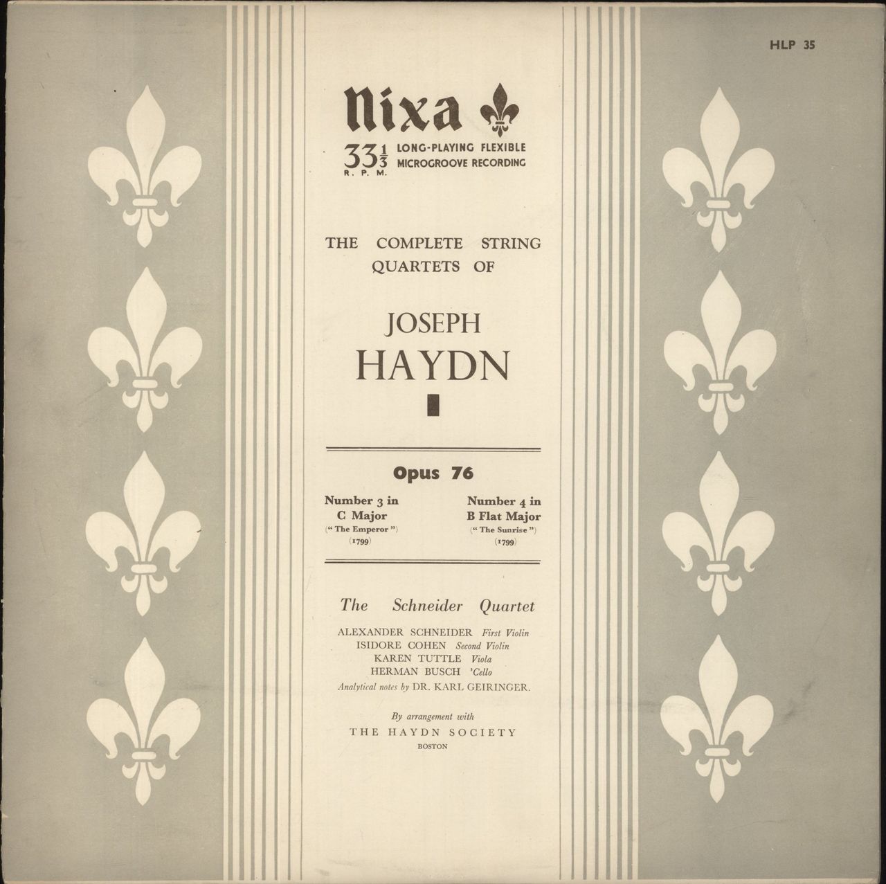 Franz Joseph Haydn Haydn: Opus 76 UK Vinyl LP — RareVinyl.com