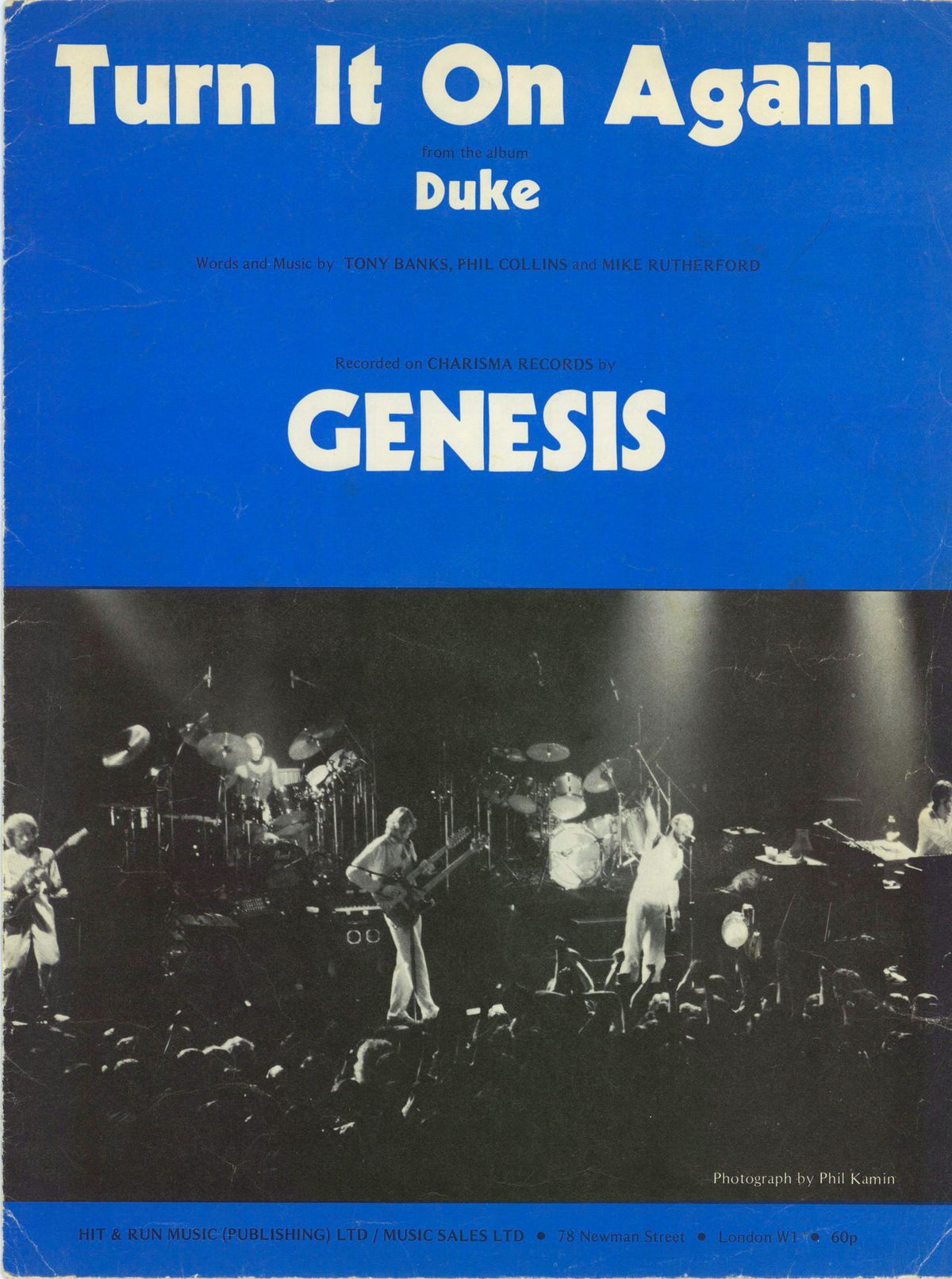 Genesis Turn It On Again UK Sheet music — RareVinyl.com