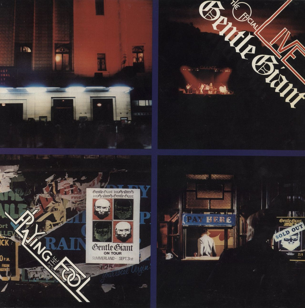 Gentle Giant Live - Playing The Fool - 3rd UK 2-LP vinyl set — RareVinyl.com