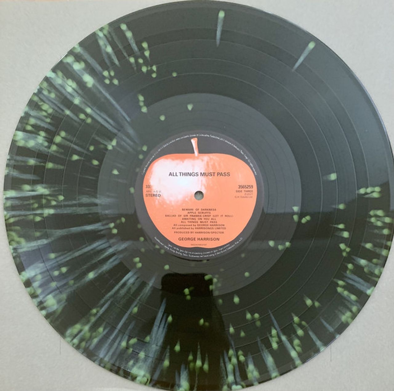 George Harrison All Things Must Pass - Green & Black Splatter Vinyl 3L — RareVinyl.com