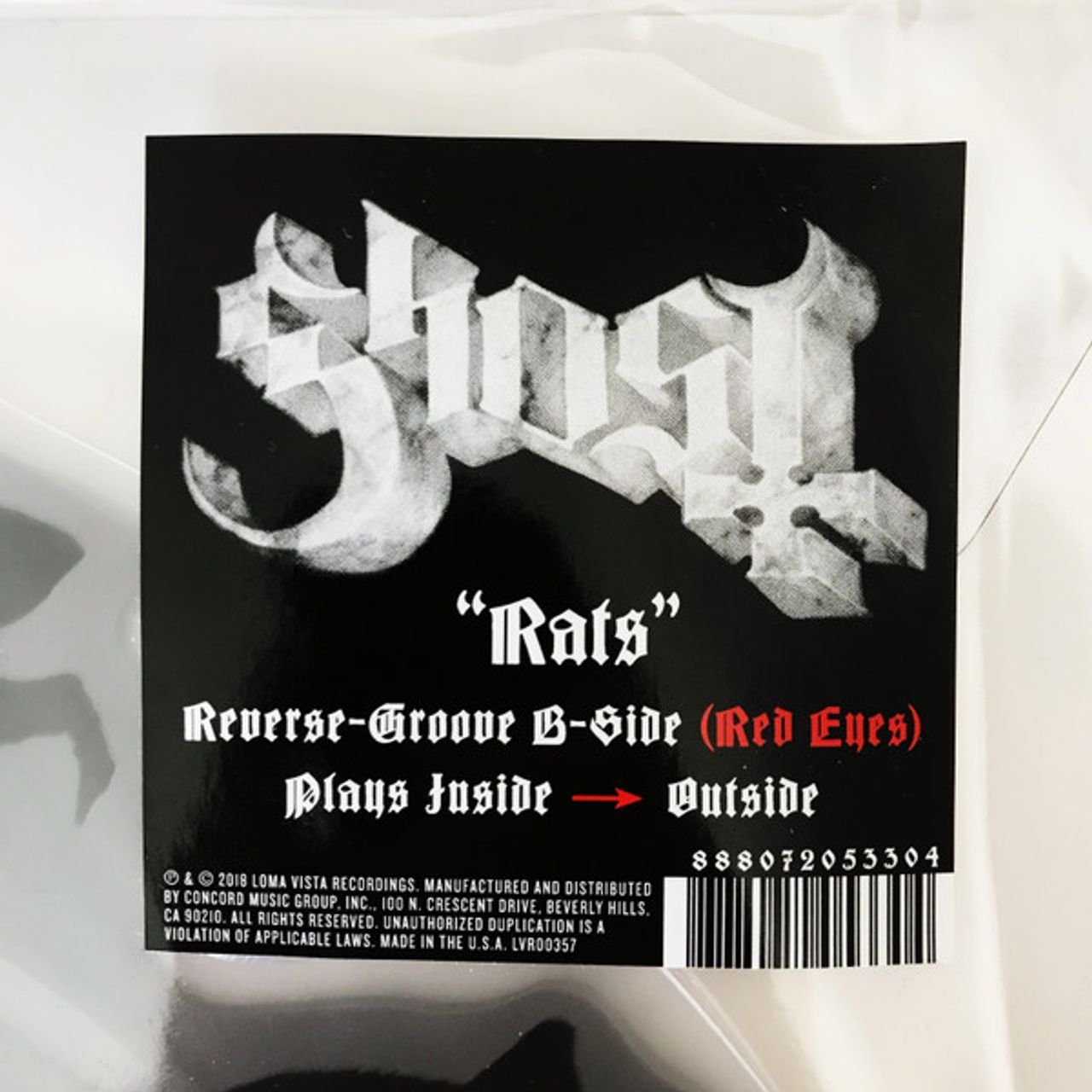 Ghost (Swedish) Rats US Shaped picture disc — RareVinyl.com