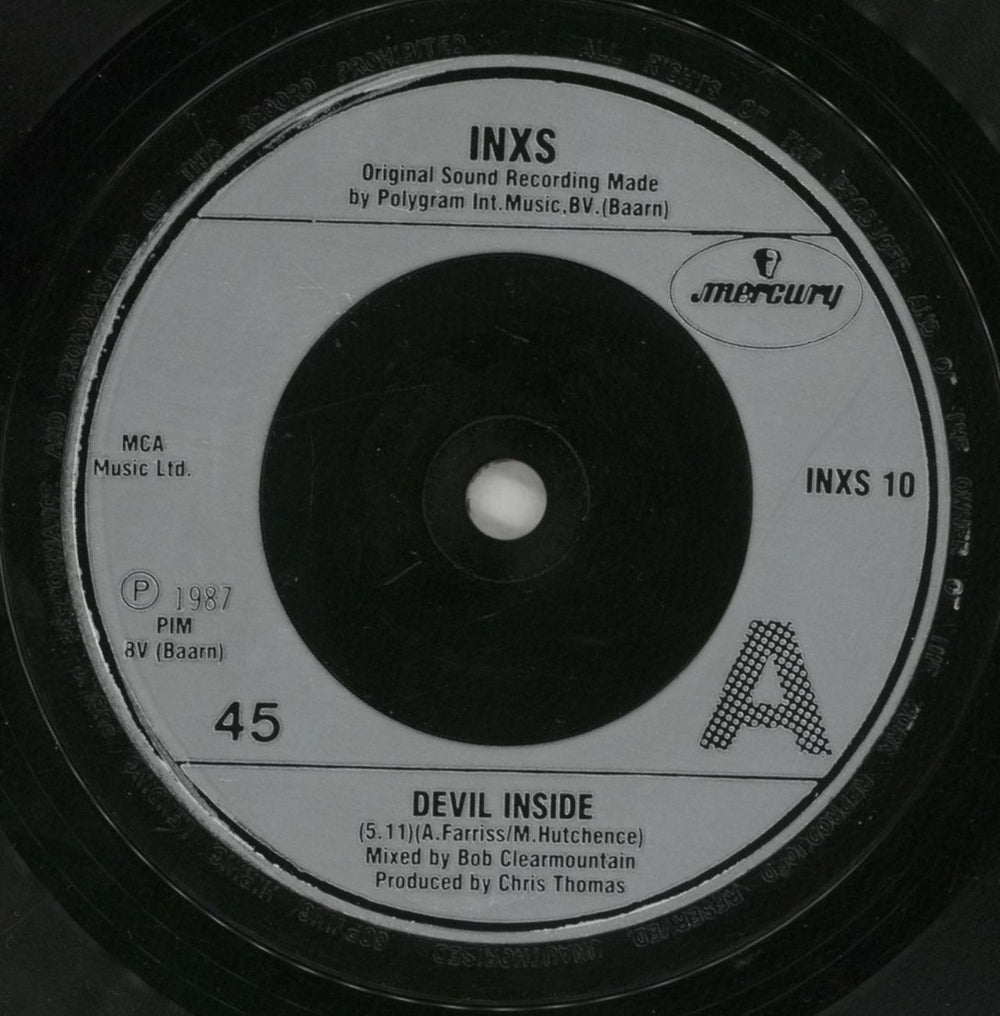 Inxs Devil Inside UK 7" vinyl — RareVinyl.com