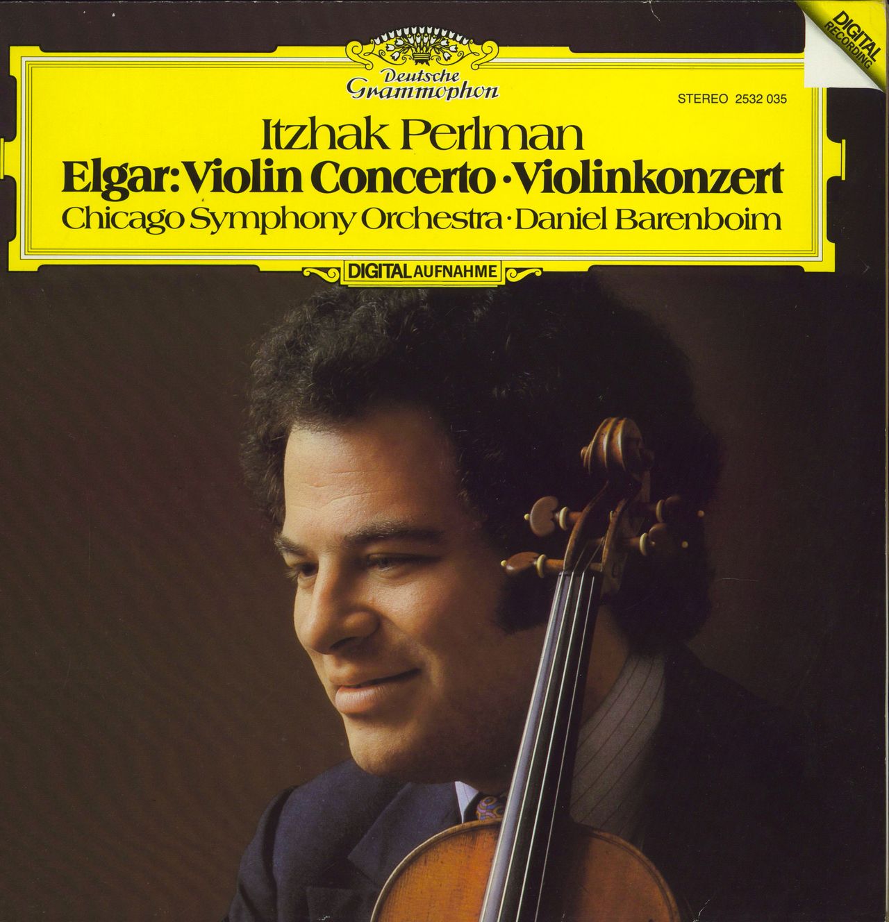 Itzhak Perlman Elgar: Violin Concerto German Vinyl LP — RareVinyl.com