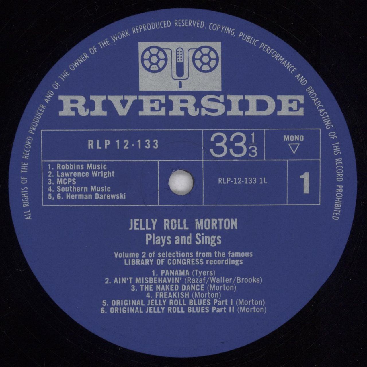 Jelly Roll Morton Plays And Sings Volume II US Vinyl LP — RareVinyl.com