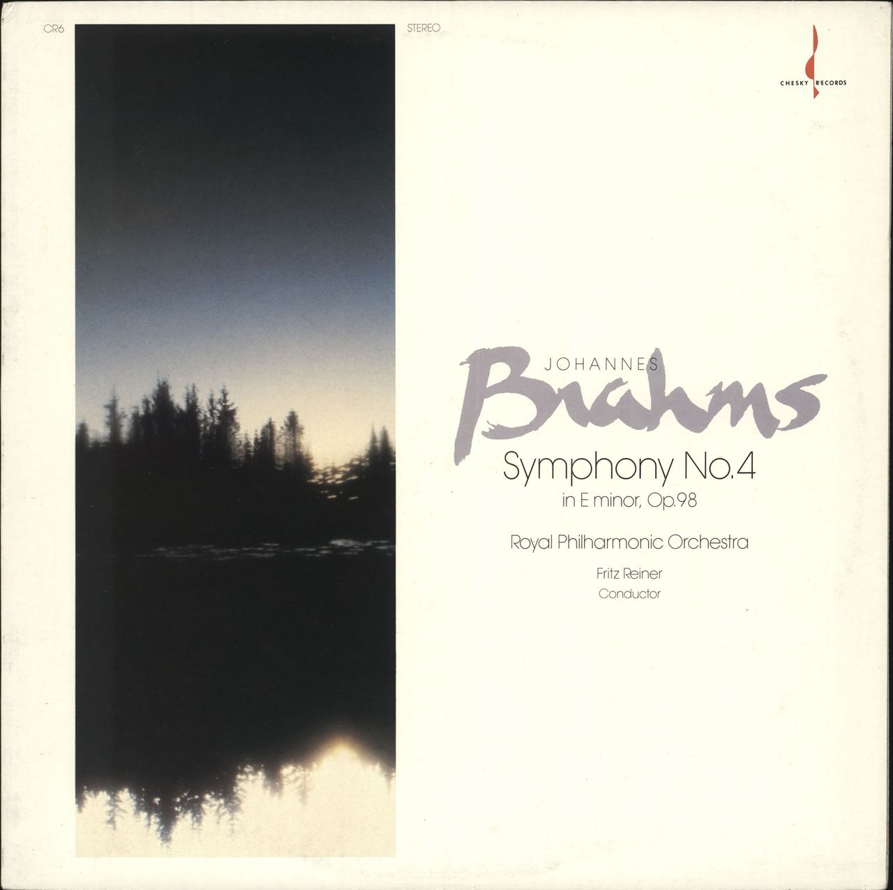 Johannes Brahms Symphony No 4 In E Minor. Opus 98 US Vinyl LP — RareVinyl.com
