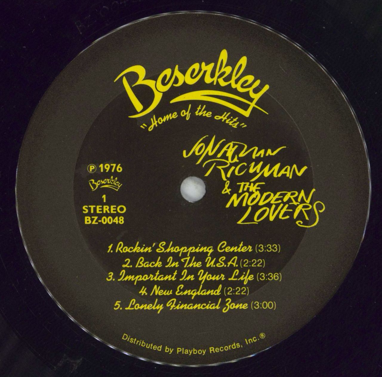 Jonathan Richman & The Modern Lovers Jonathan Richman & The Modern Lov — RareVinyl.com