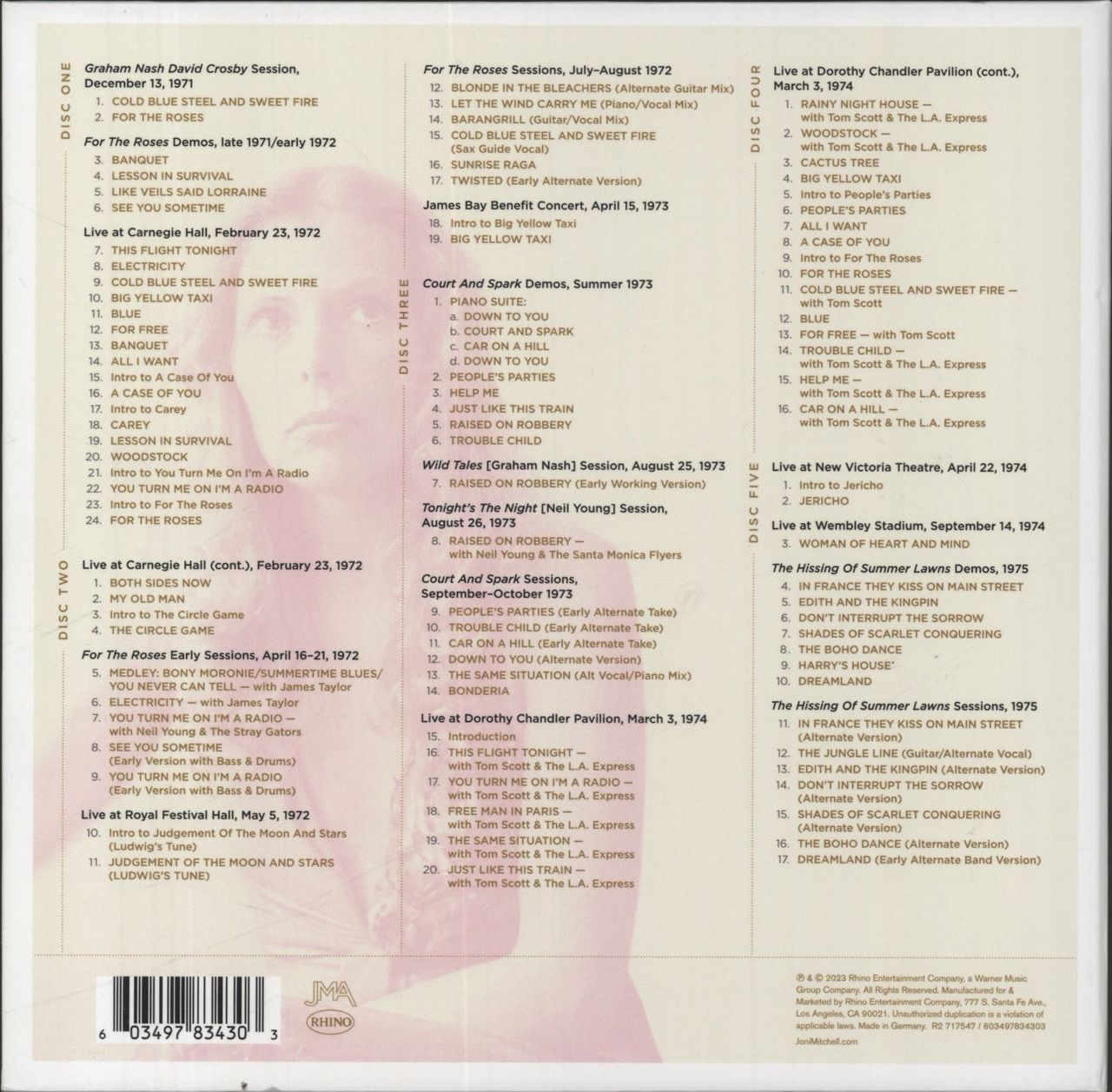 Joni Mitchell Archives - Volume 3: The Asylum Years [1972-1975] UK Cd — RareVinyl.com