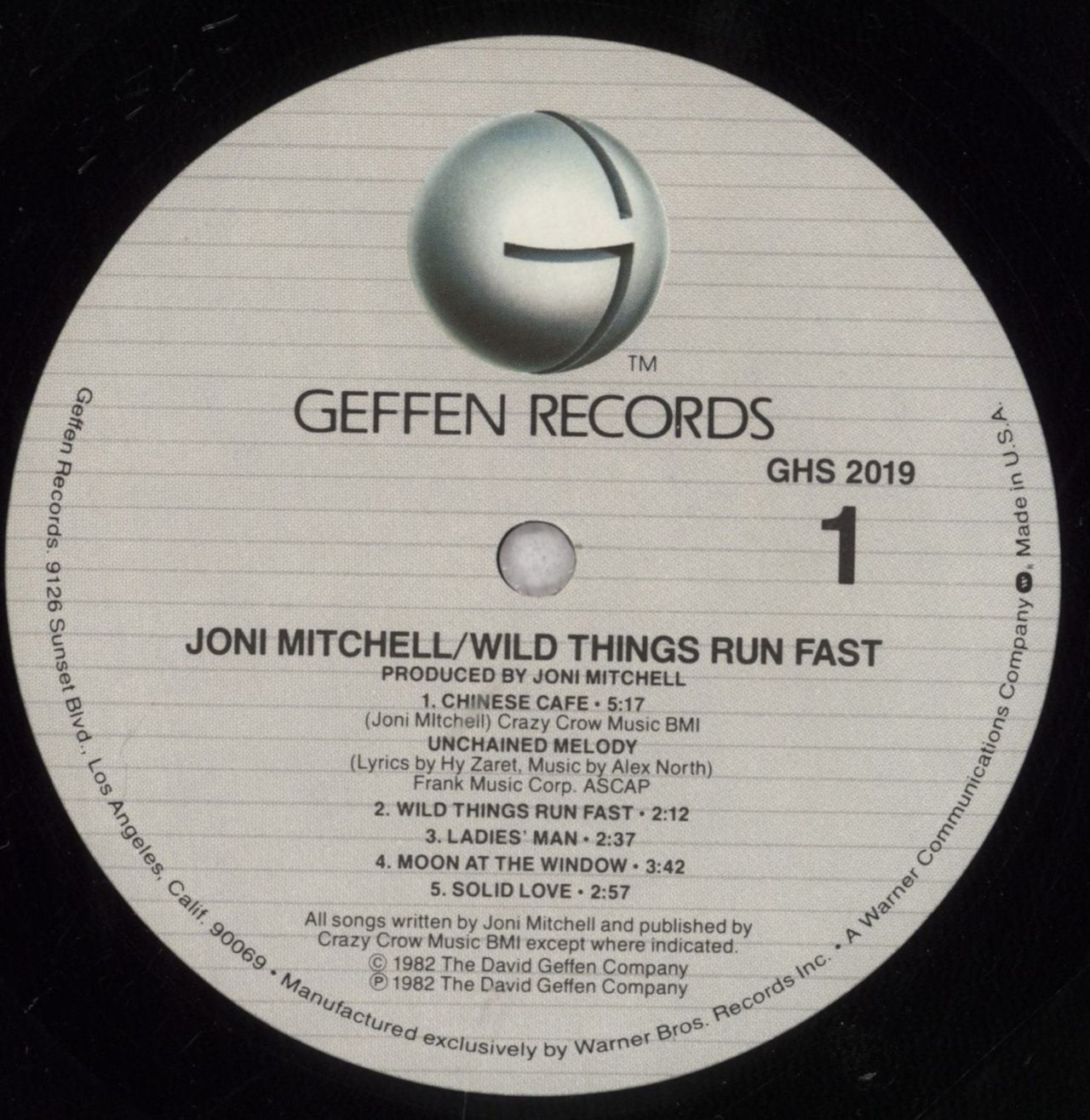 Joni Mitchell Wild Things Run Fast - Quiex II US Vinyl LP — RareVinyl.com