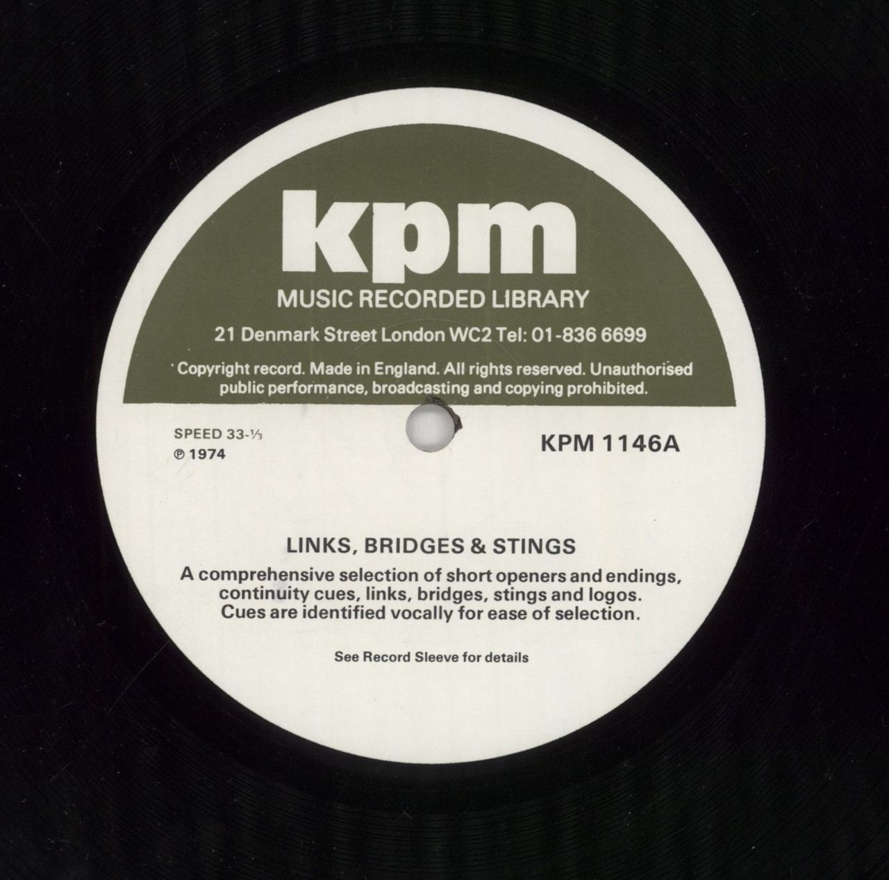KPM Library Links, Bridges & Stings UK Vinyl LP — RareVinyl.com