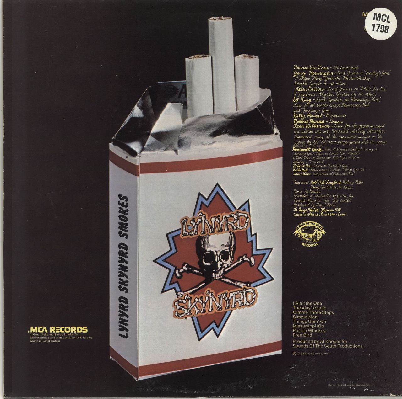 Lynyrd Skynyrd Pronounced Leh-nerd Skin-nerd UK Vinyl LP — RareVinyl.com