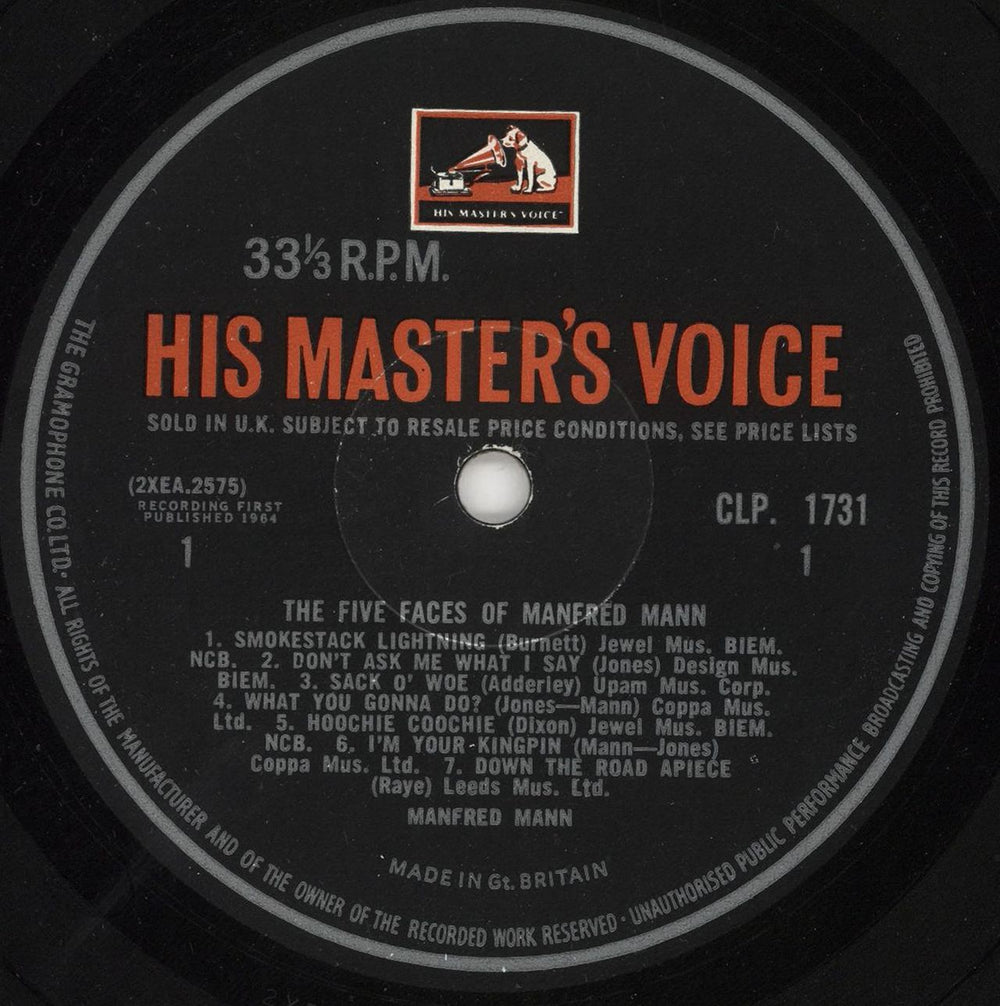 Manfred Mann The Five Faces Of Manfred Mann - 1st UK Vinyl LP — RareVinyl.com
