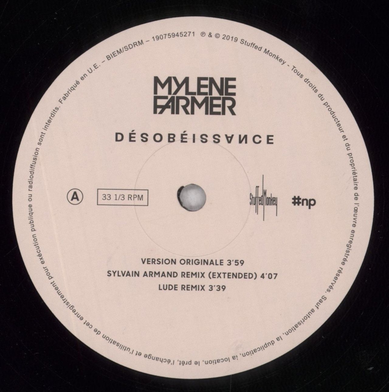 Mylene Farmer Désobéissance French 12" vinyl — RareVinyl.com