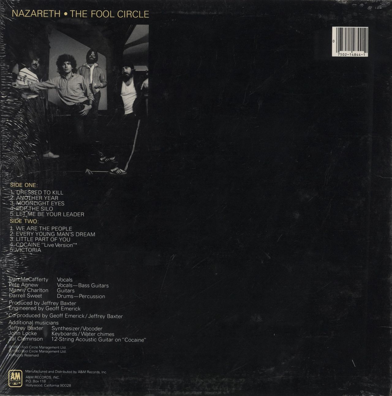 Nazareth The Fool Circle US Vinyl LP — RareVinyl.com