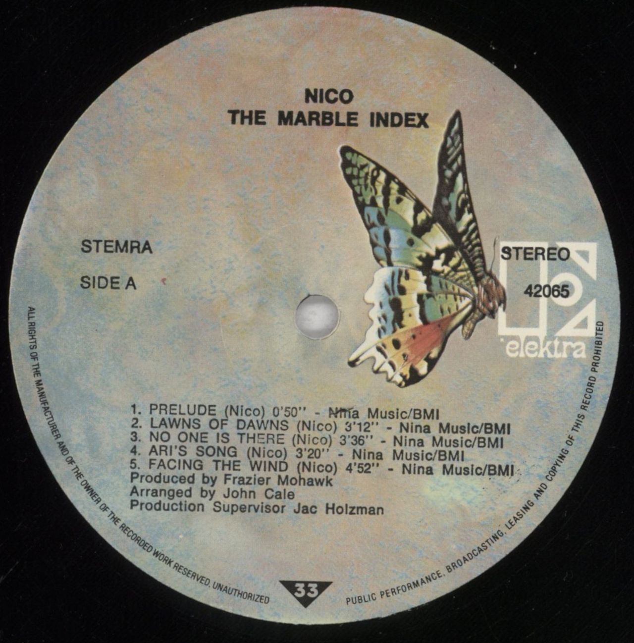Nico The Marble Index Belgian Vinyl LP — RareVinyl.com
