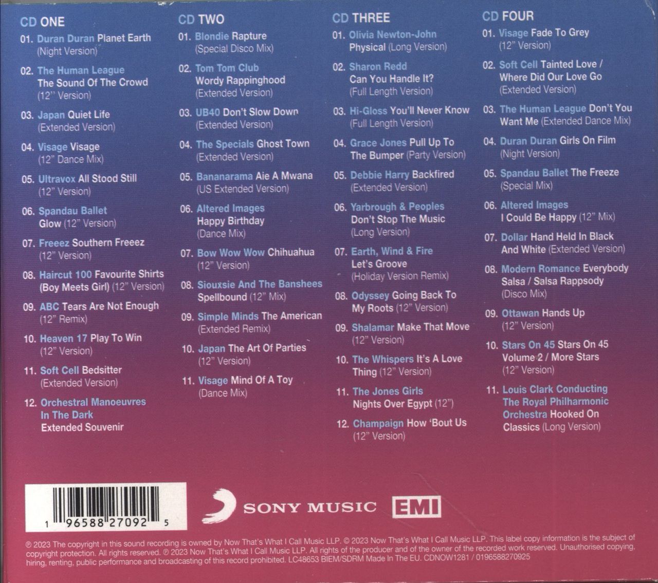 Now That's What I Call Music Now 12" 80s: 1981 UK 4-CD set — RareVinyl.com