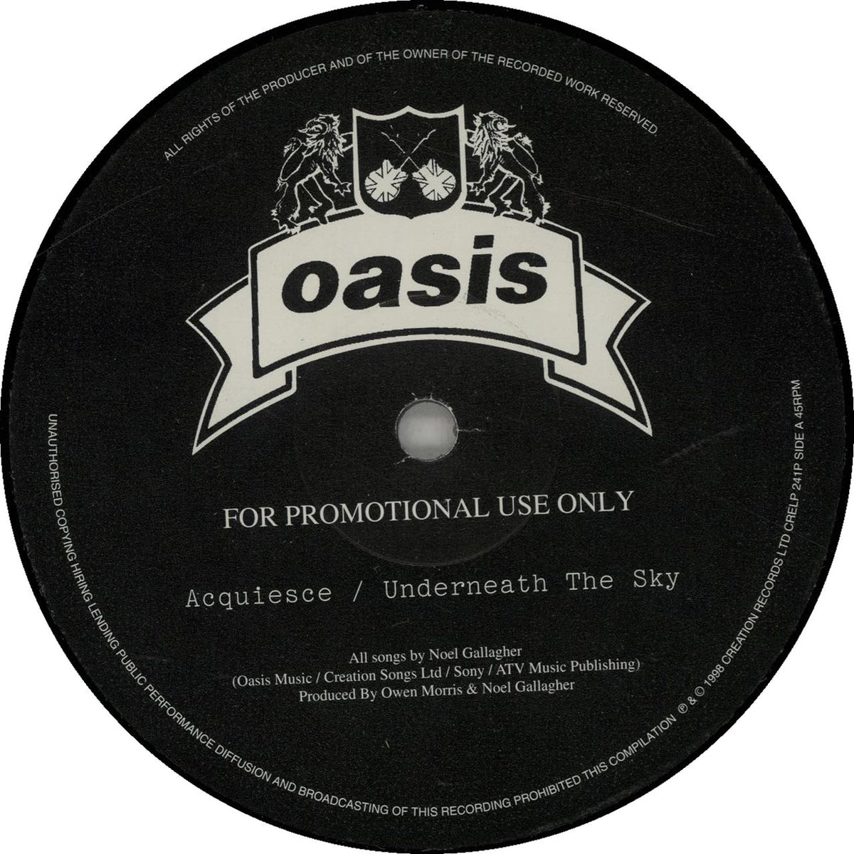Oasis B-sides Sampler UK Promo 12" vinyl — RareVinyl.com