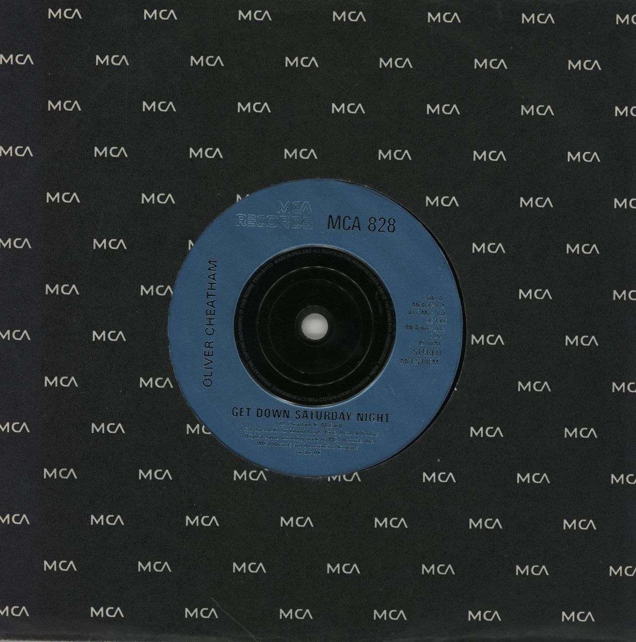Oliver Cheatham Get Down Saturday Night UK 7" vinyl — RareVinyl.com