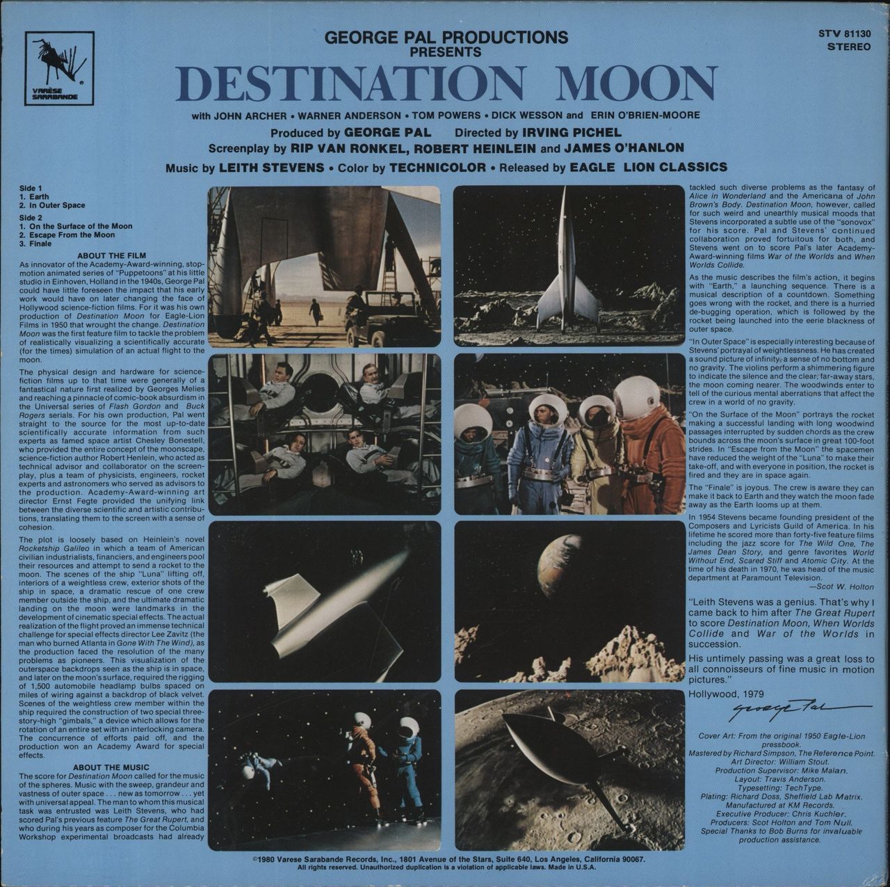 Original Soundtrack Destination Moon US Vinyl LP — RareVinyl.com