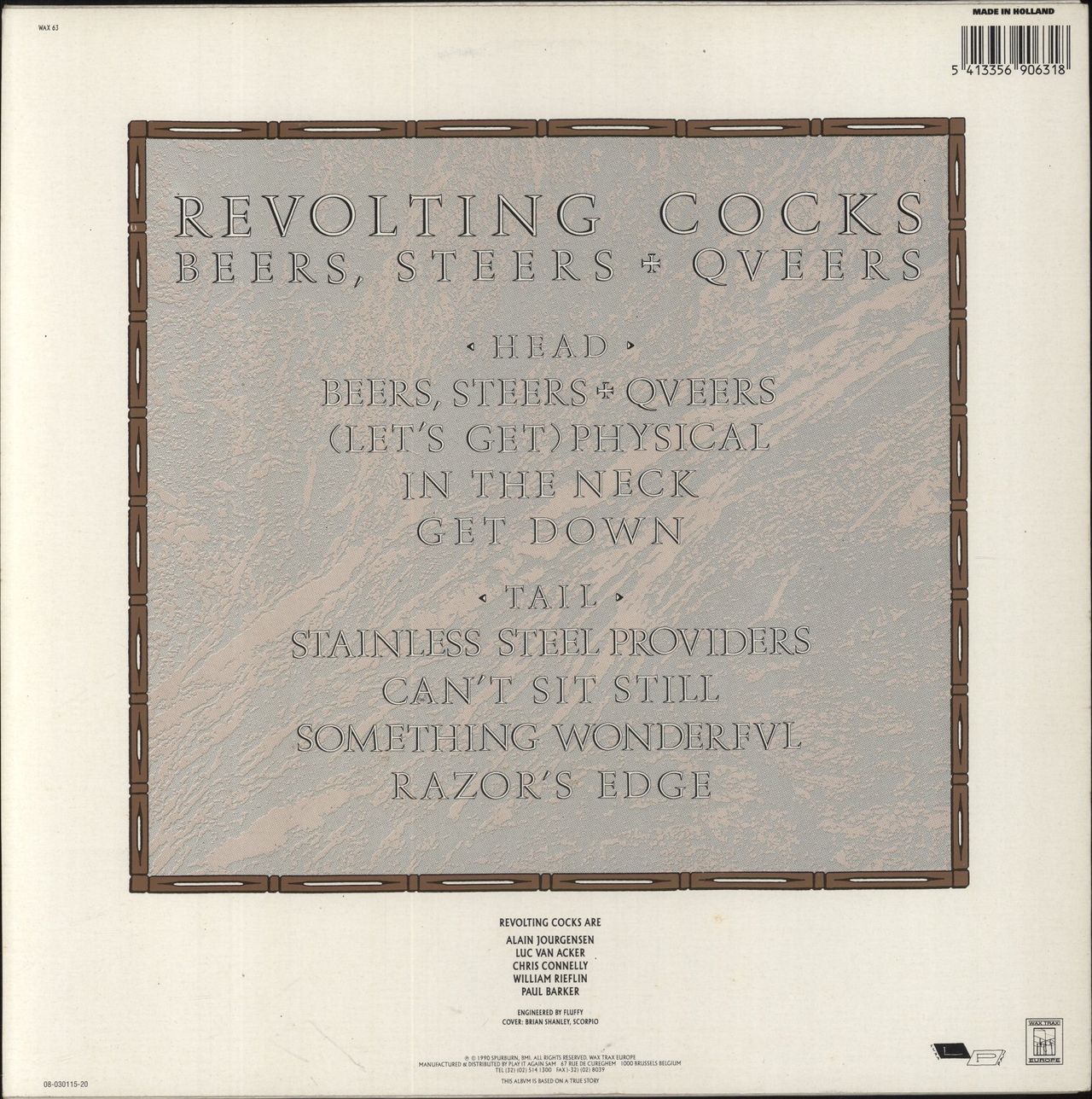 Revolting Cocks Beers, Steers & Queers Dutch Vinyl LP — RareVinyl.com