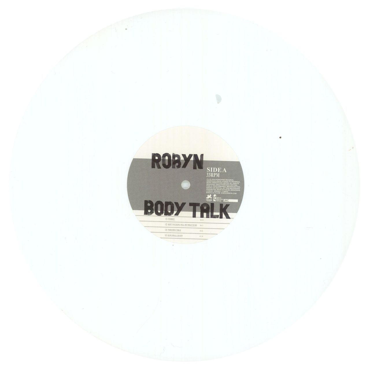 Robyn Body Talk - RSD '19 - White Vinyl US 2-LP vinyl set — RareVinyl.com