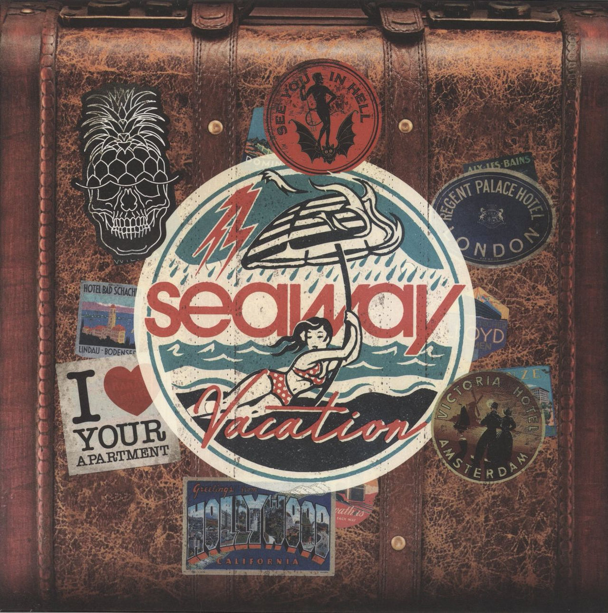 Seaway Vacation - Red & White Half Vinyl UK Vinyl LP — RareVinyl.com