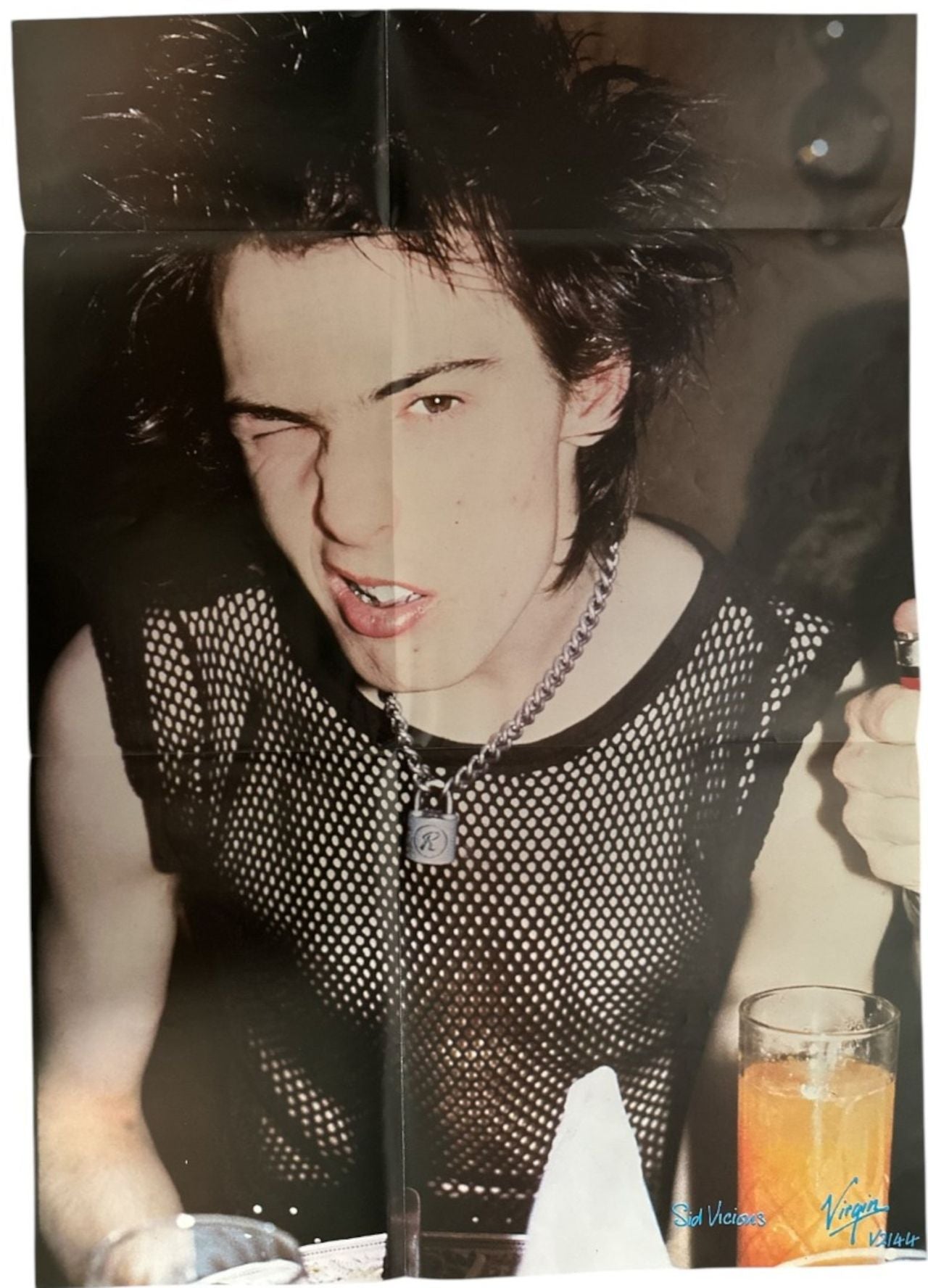 Sid Vicious Sid Sings + 1st issue Drink Poster UK Vinyl LP — RareVinyl.com