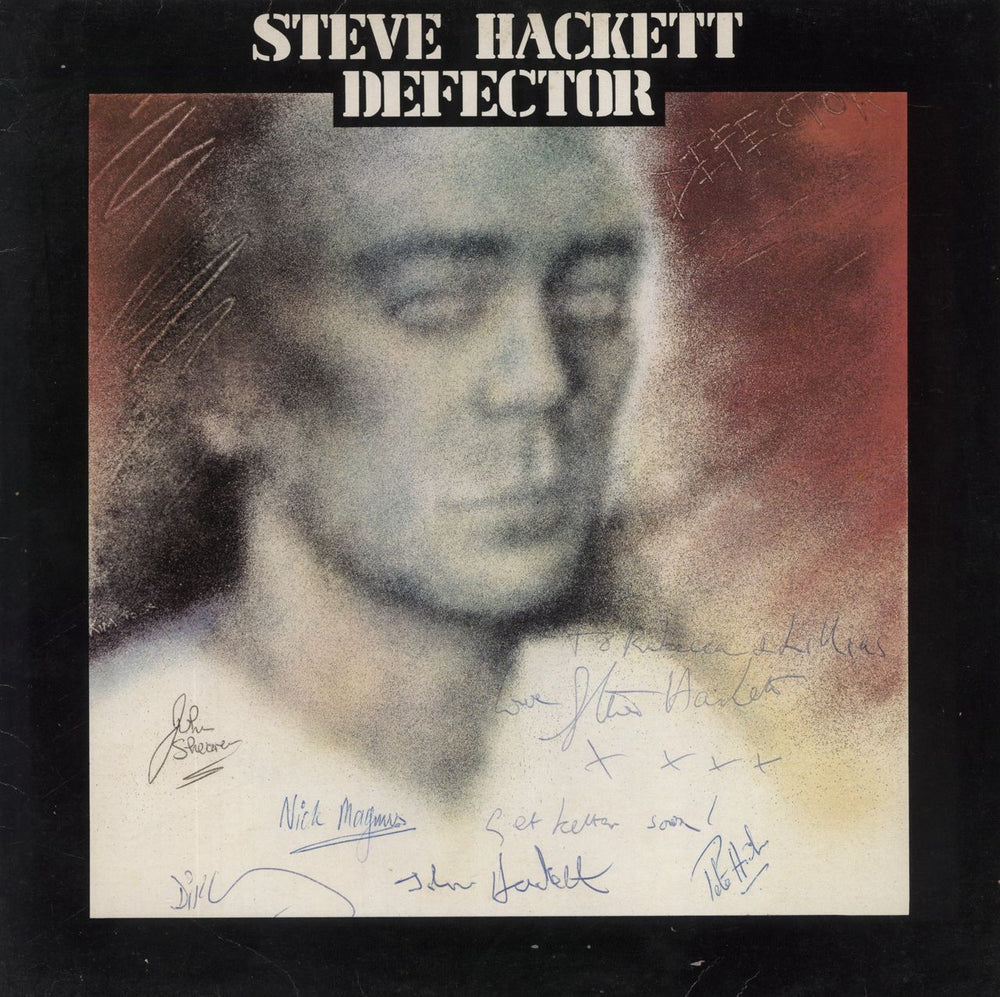 Steve Hackett Defector - Full Band Signatures + Poster UK Vinyl LP ...
