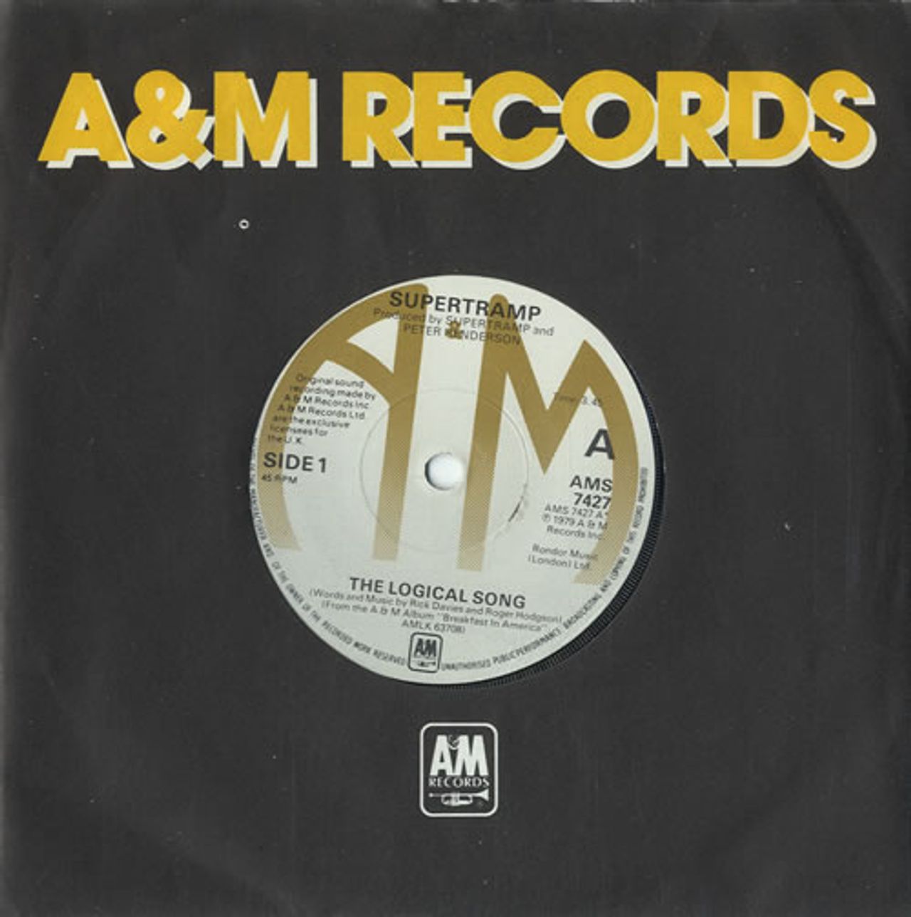 Supertramp The Logical Song - Solid UK 7" vinyl — RareVinyl.com