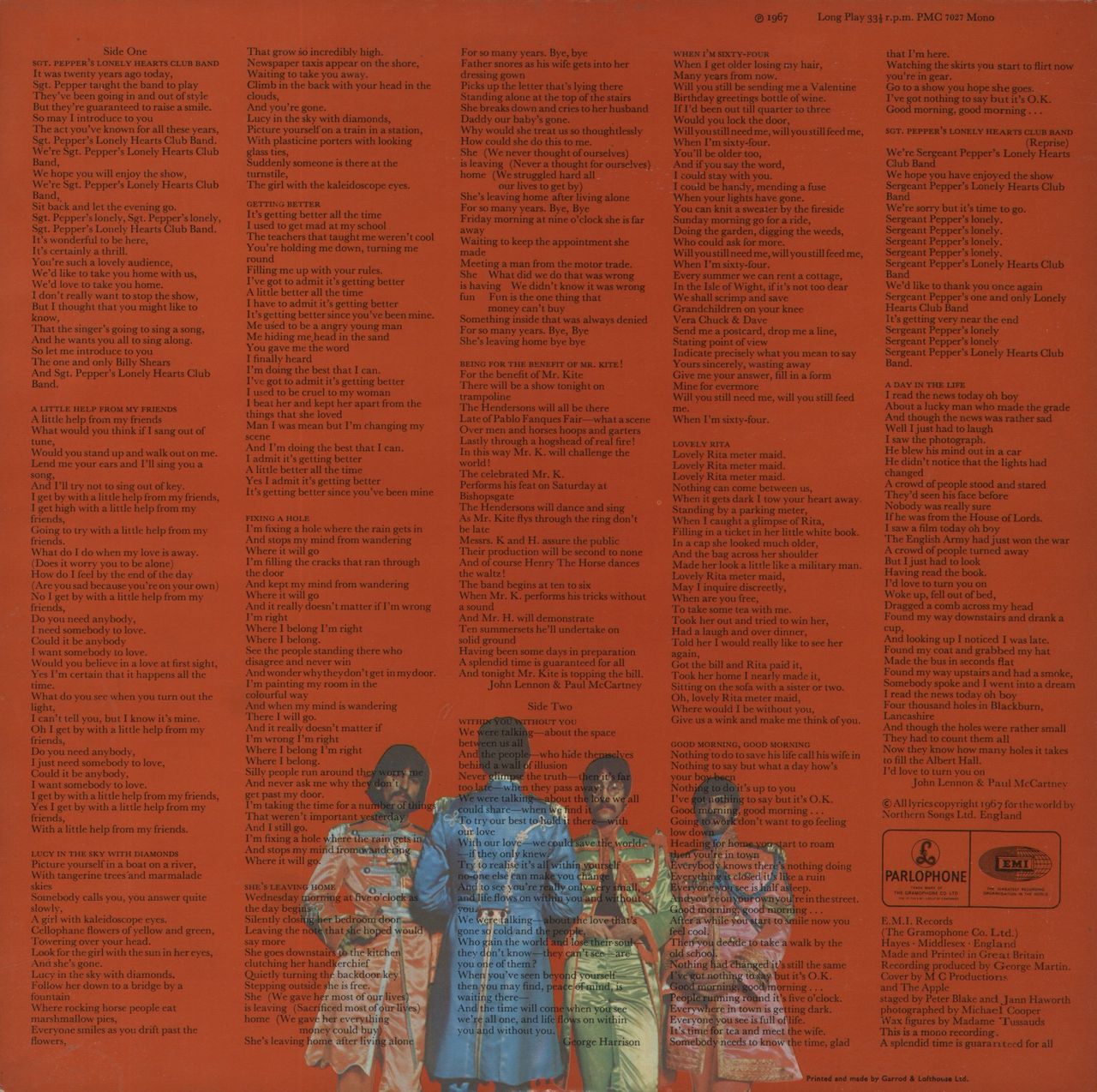 The Beatles Sgt. Pepper's - 1st - Complete - EX UK Vinyl LP — RareVinyl.com