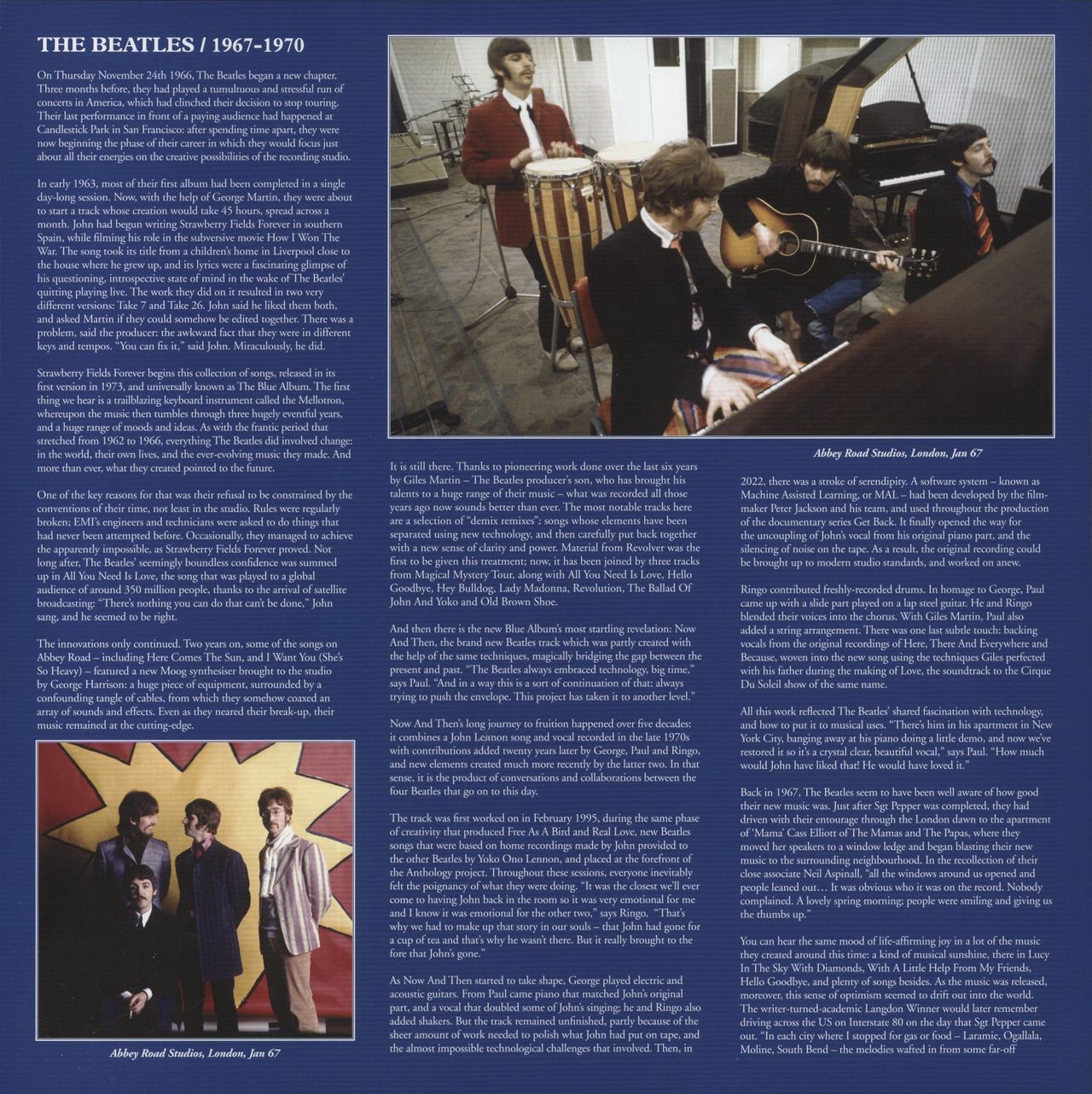 The Beatles The Blue Album 1967-1970 (2023 Edition) - Blue Vinyl UK 3- — RareVinyl.com