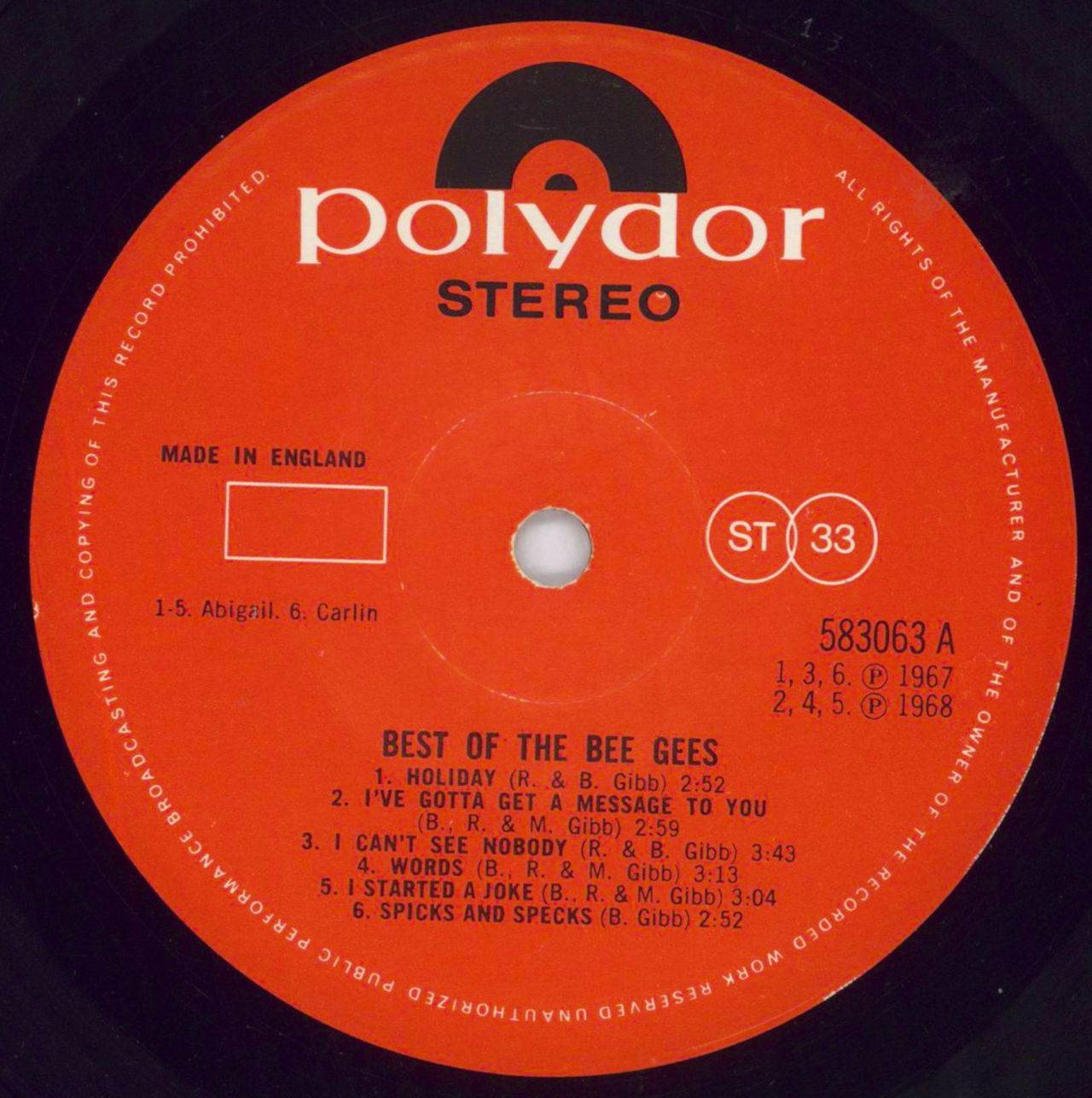 The Bee Gees Best Of Bee Gees UK Vinyl LP — RareVinyl.com