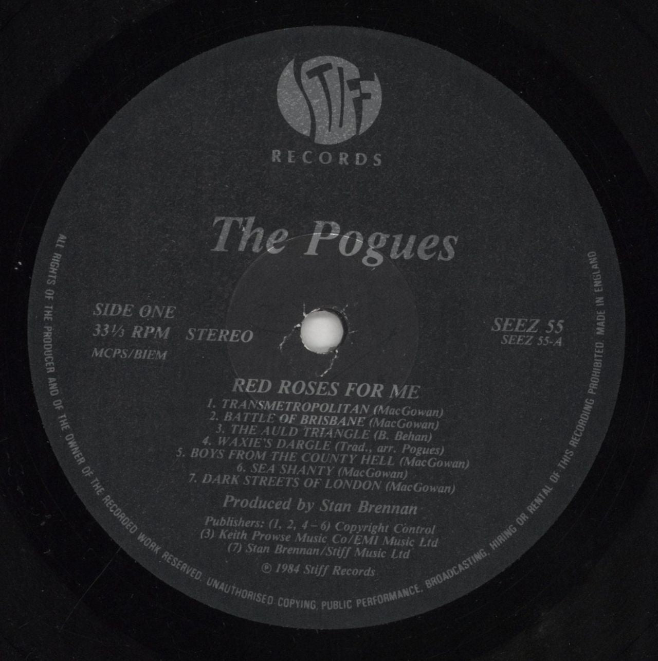 The Pogues Red Roses For Me UK Vinyl LP — RareVinyl.com
