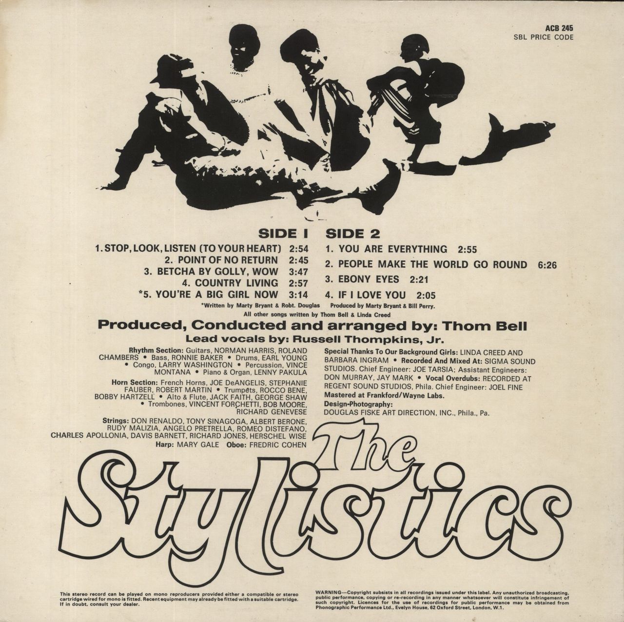 The Stylistics The Stylistics UK Vinyl LP — RareVinyl.com