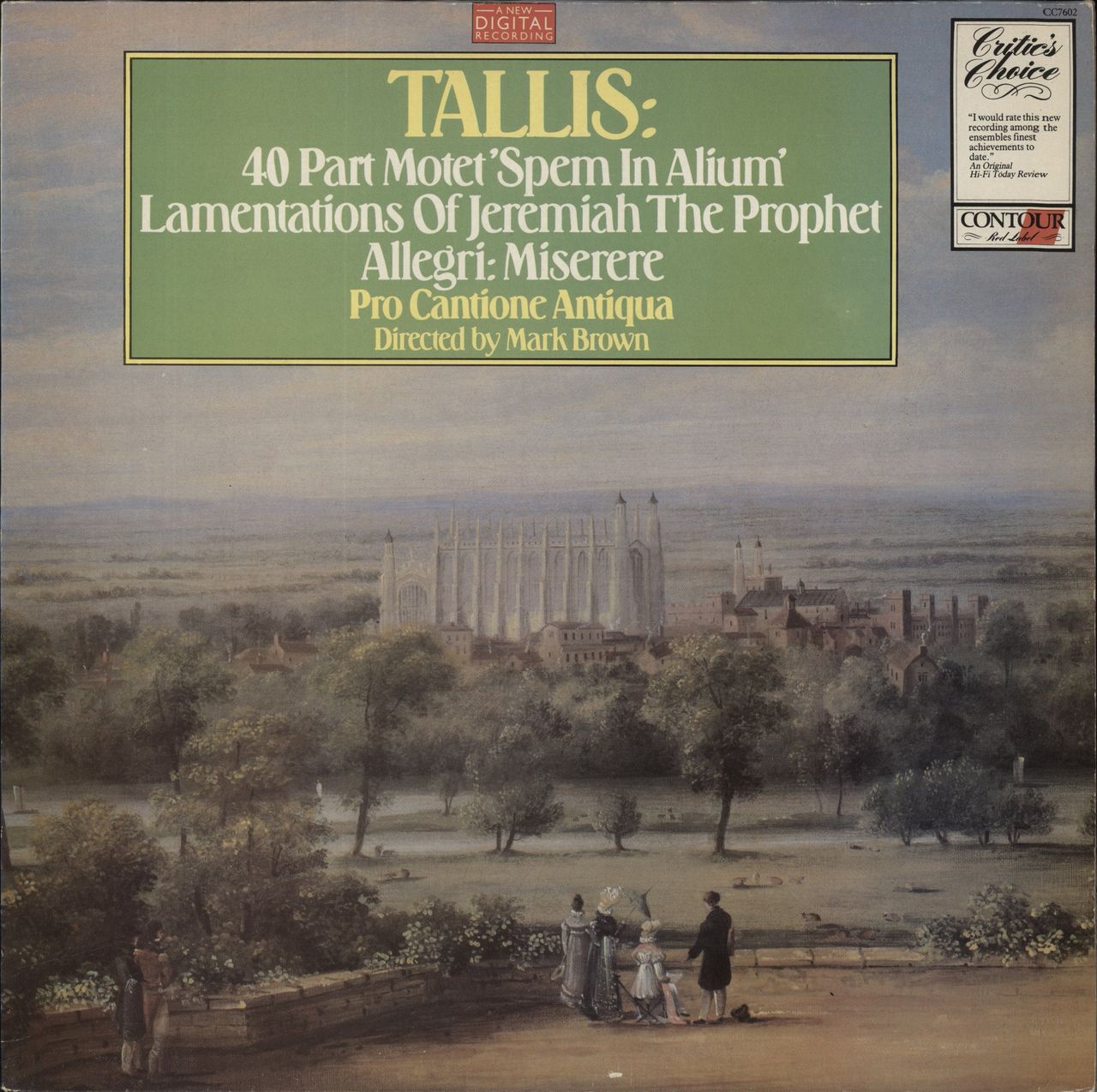 Thomas Tallis Tallis: 40 Part Motet 'Spem In Alium', Lamentations Of J — RareVinyl.com