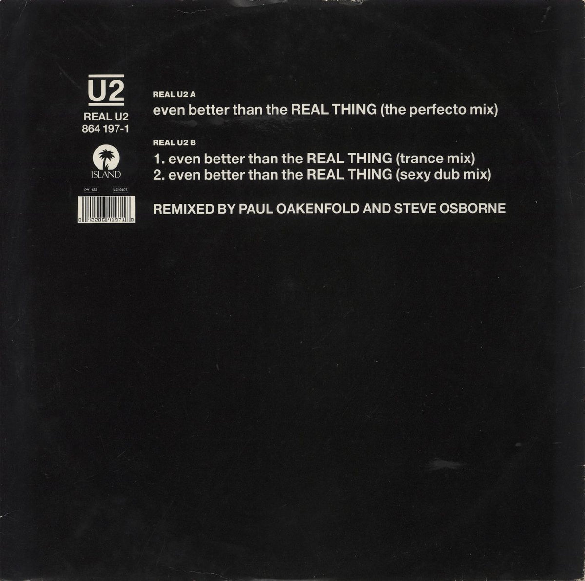 U2 Even Better Than The Real Thing - EX UK 12" vinyl — RareVinyl.com
