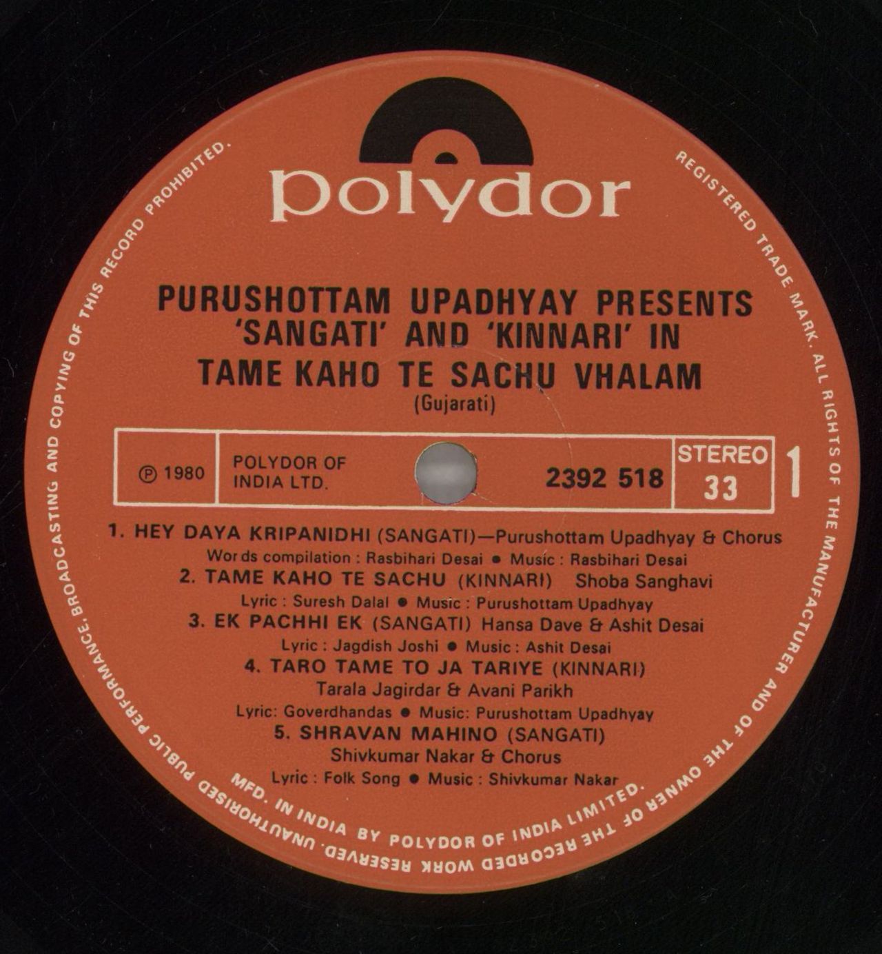 Various-Bollywood Tame Kaho Te Sachu Vhalam Indian Vinyl LP — RareVinyl.com