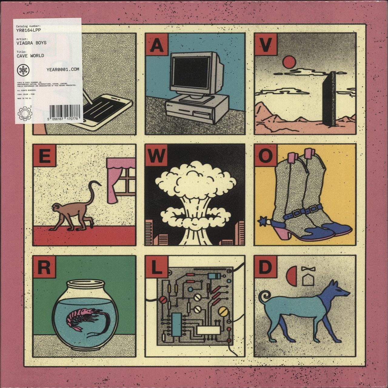 Viagra Boys Cave World - Pink Vinyl - Sealed UK Vinyl LP — RareVinyl.com