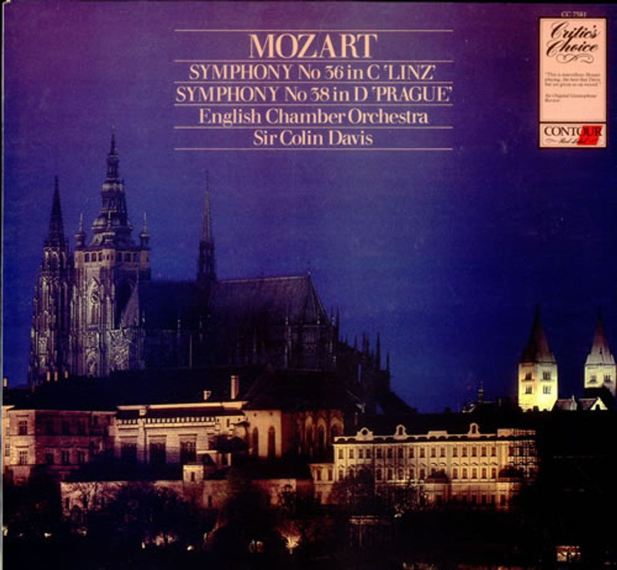 Wolfgang Amadeus Mozart Symphony No. 36 in C 'Linz' / Symphony No. 38 — RareVinyl.com