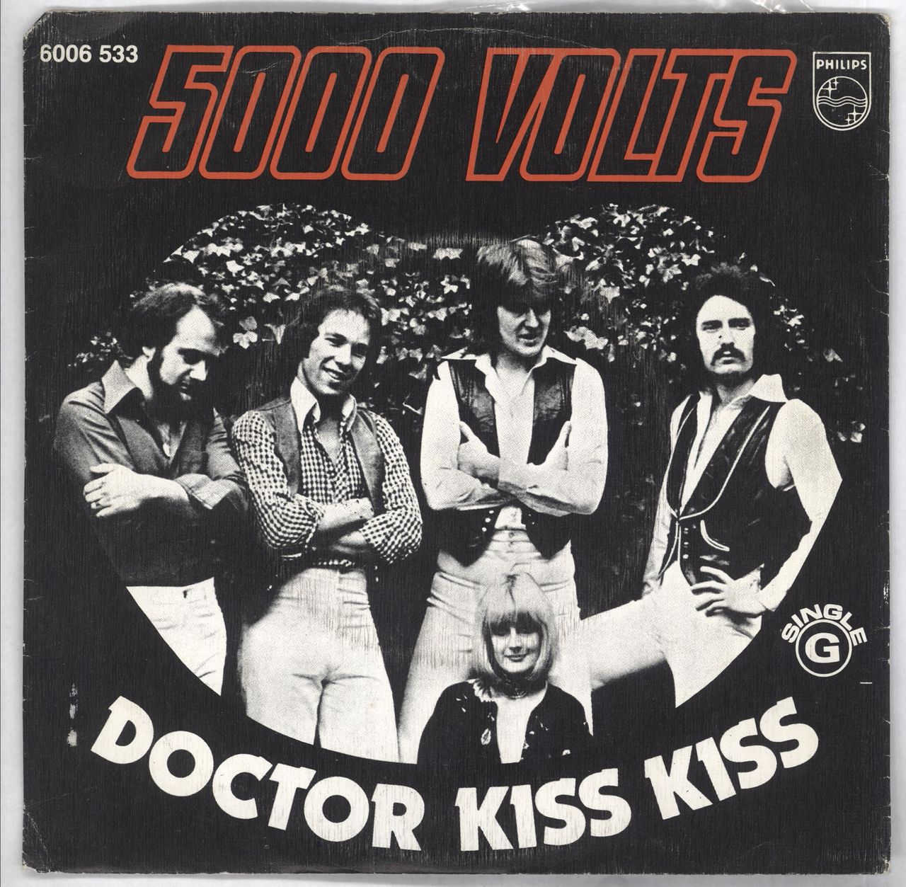 5000 Volts Doctor Kiss Kiss - wide centre Portugese 7" vinyl — RareVinyl.com
