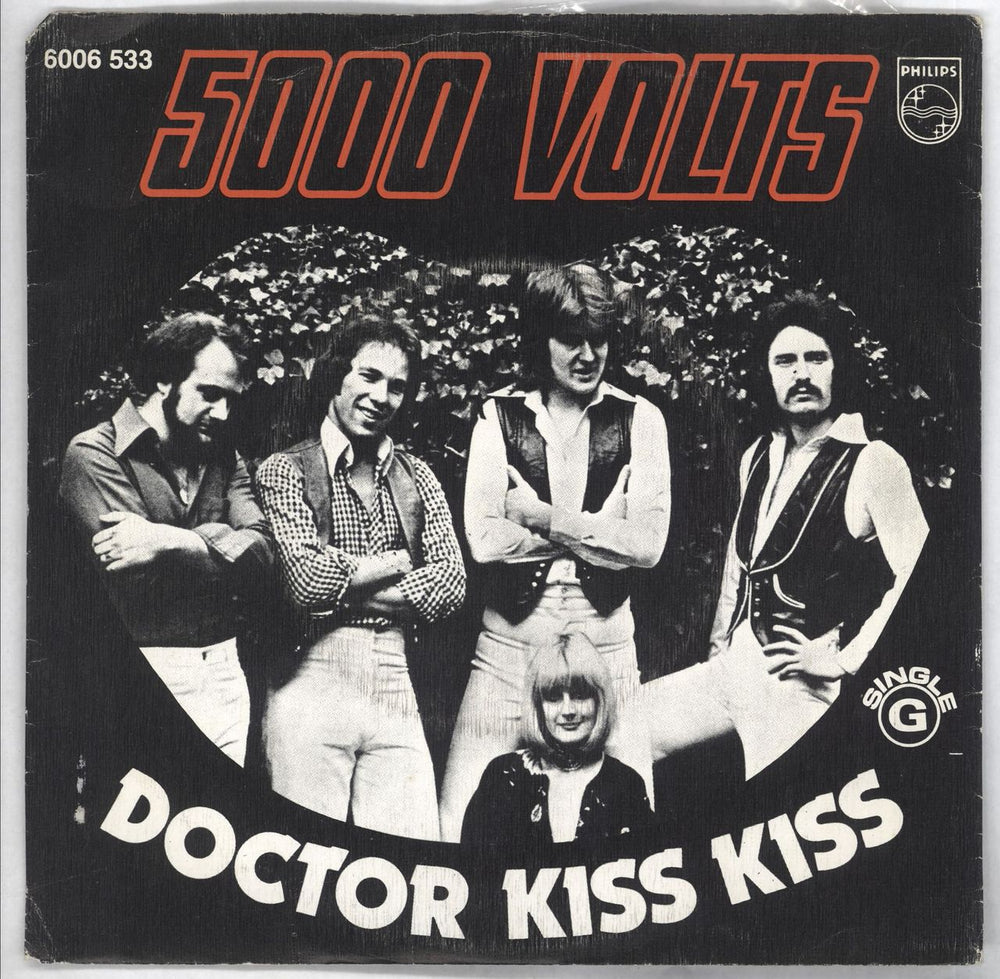 5000 Volts Doctor Kiss Kiss - wide centre Portugese 7" vinyl — RareVinyl.com