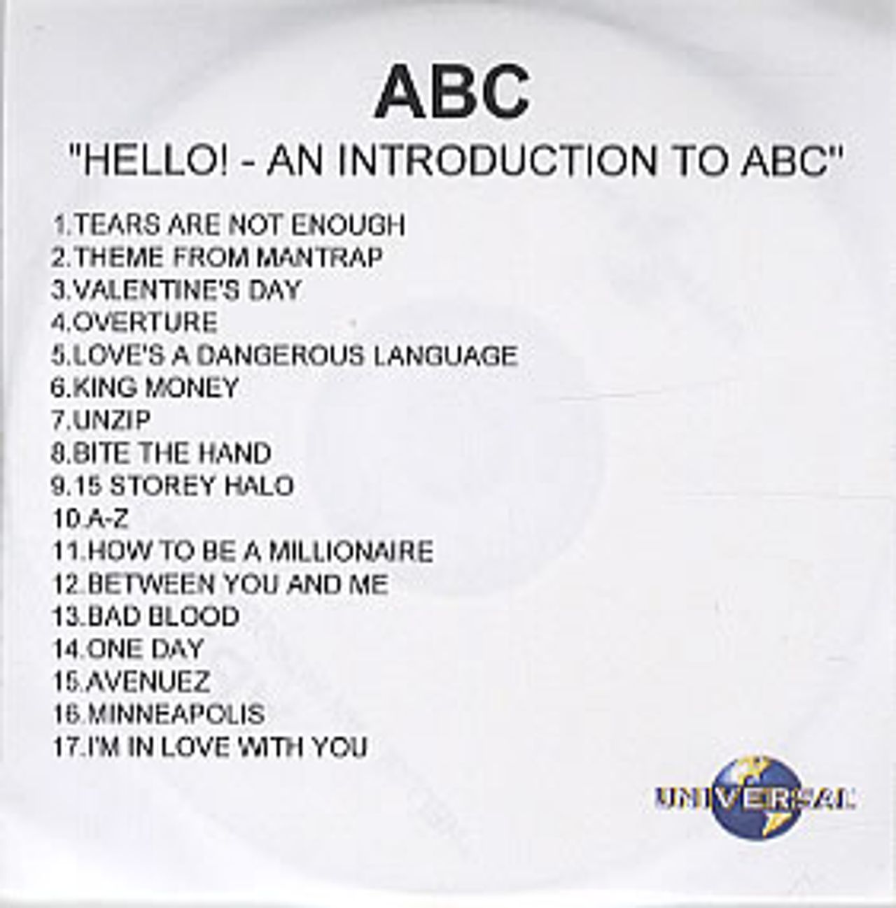 ABC Hello! An Introduction To ABC UK Promo CD-R acetate — RareVinyl.com